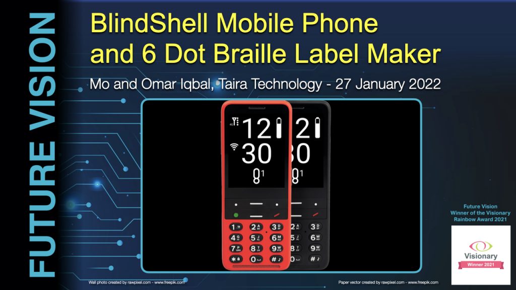 BlindShell Classic 2 Talking Mobile Phone & 6 Dot Braille Label Maker